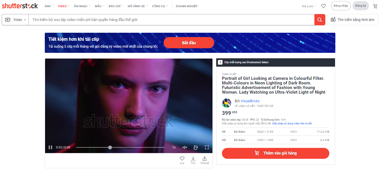 Mua Footage Shutterstock - Get Video Shutterstock giá rẻ